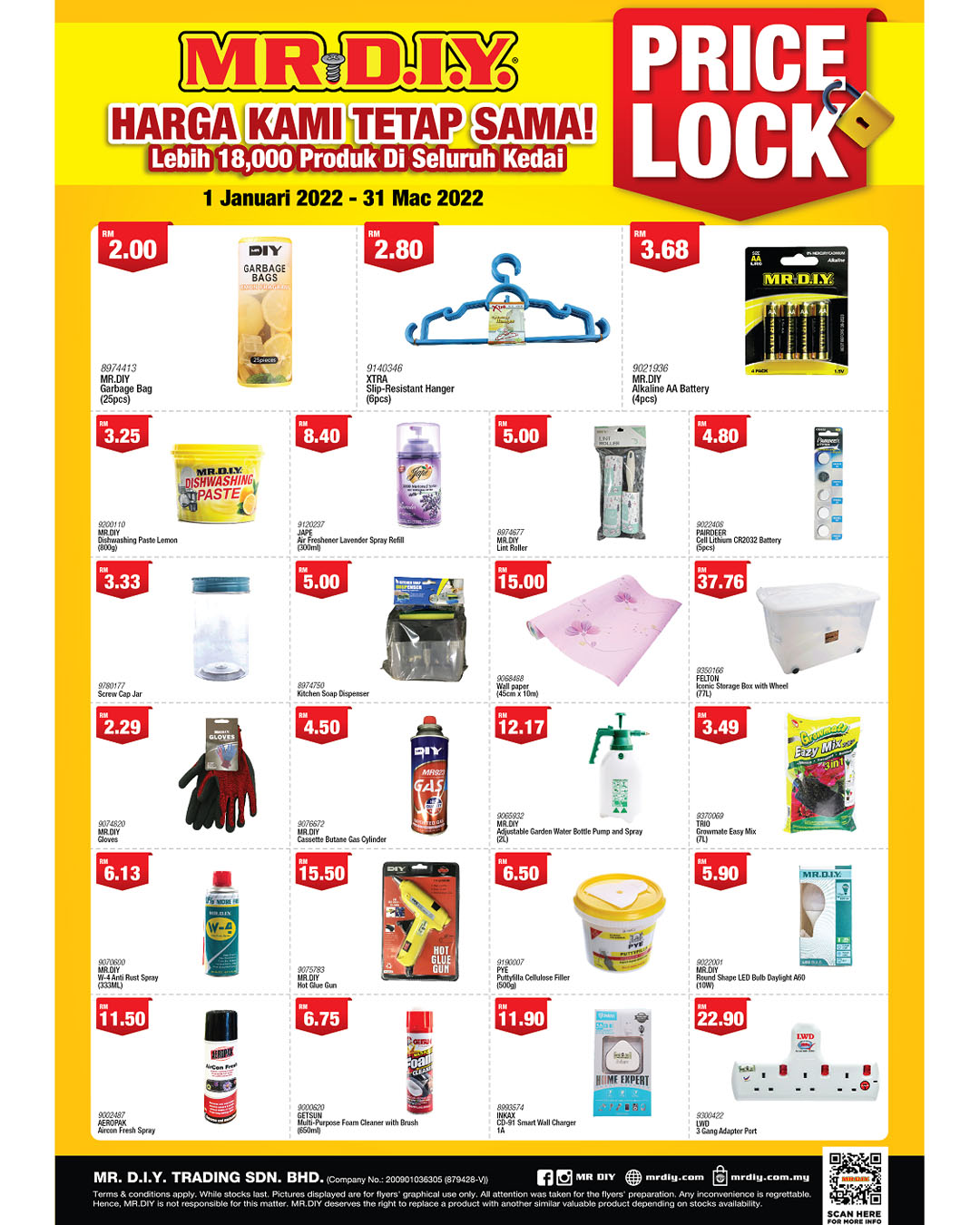 MR DIY Price Lock – One Shamelin Mall